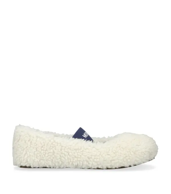 Moon Boot Shearling Ballet Flats