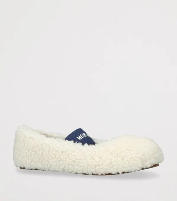 Moon Boot Shearling Ballet Flats