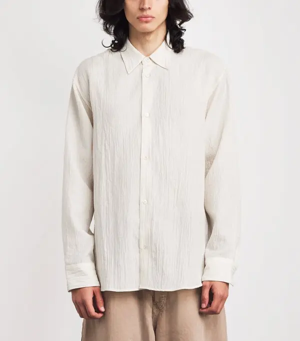 Studio Nicholson Cotton-blend Oversized View Shirt - Ivory