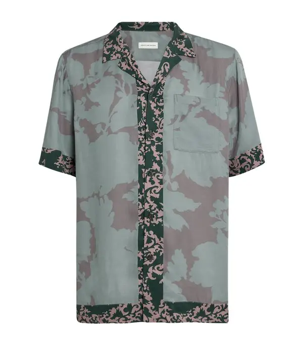 Dries Van Noten Printed Bowling Shirt - Grey