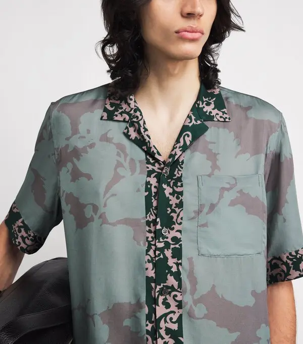 Dries Van Noten Printed Bowling Shirt - Grey