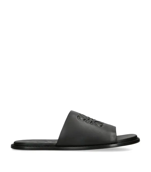 Loewe Flex Anagram Slides - Black