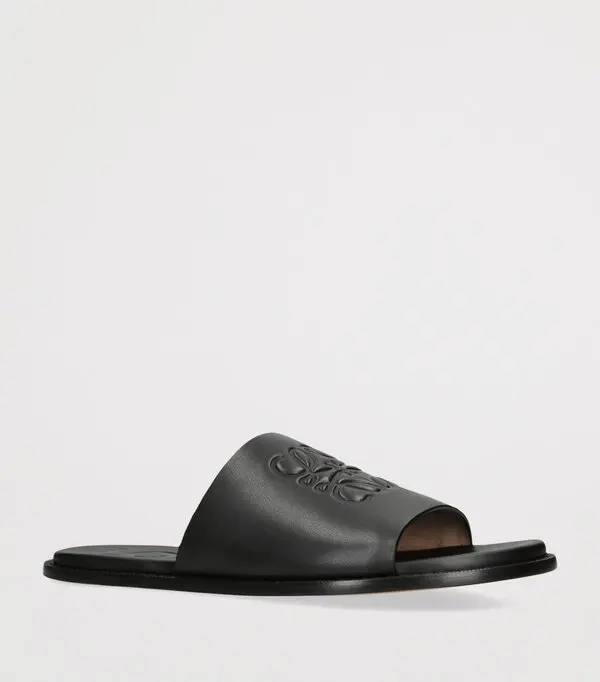Loewe Flex Anagram Slides - Black