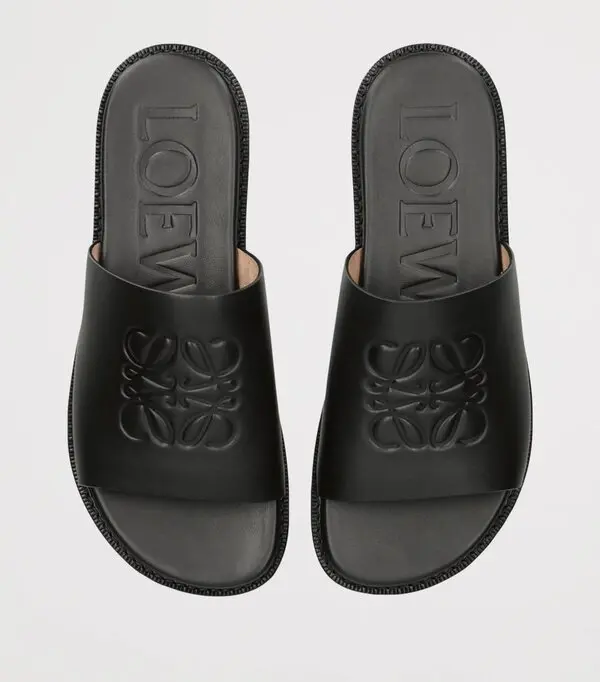 Loewe Flex Anagram Slides - Black