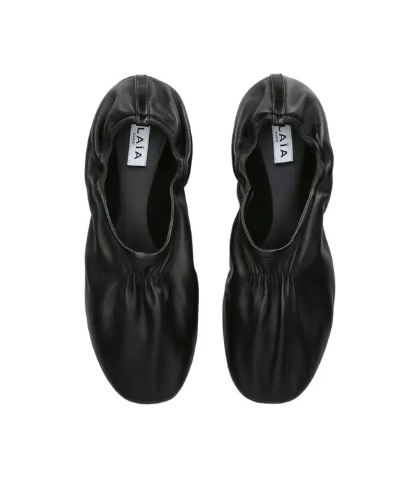 Alaïa Leather Ballet Flats - Black