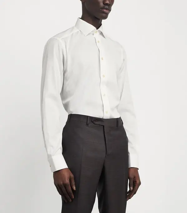 Eton Cotton Semi Solid Slim-fit Shirt