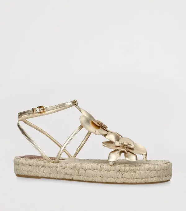 Zimmermann Leather Orchid Flatform Sandals