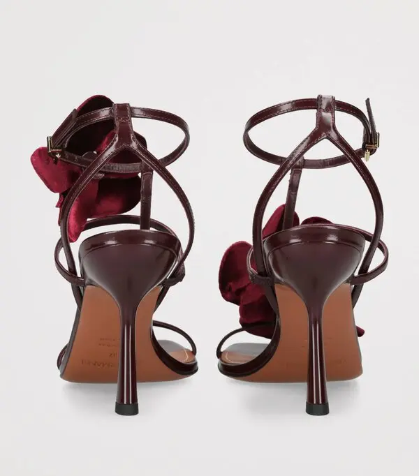 Zimmermann Leather Orchid Heeled Sandals - Red