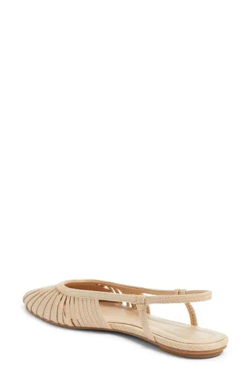 OPEN EDIT Kaira Woven Slingback Flat - Natural