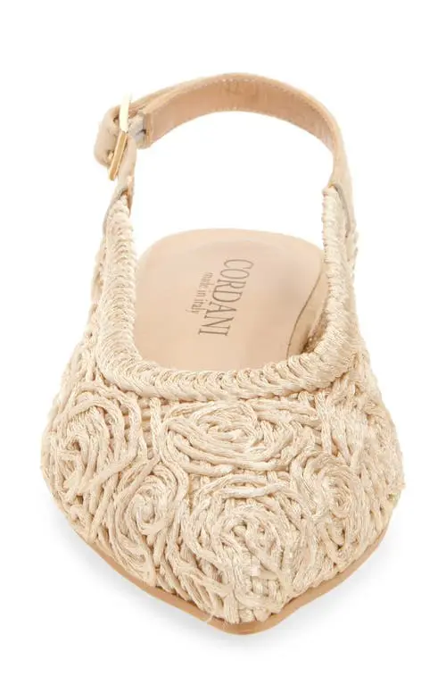 Cordani Nika Woven Raffia Slingback Flats