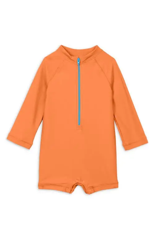 PRIMARY Long Sleeve One-piece Rashguard Swimsuit - Cantaloupe