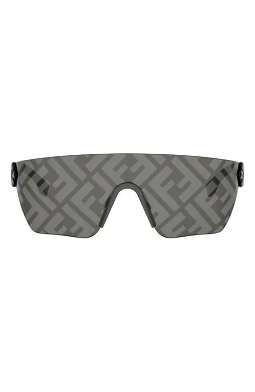 Fendi Rimless Mask Sunglasses - Matte Black/smoke Mirror