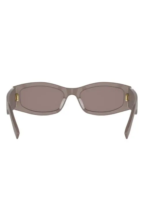 Fendi Forever Rectangular Sunglasses - Shiny Dark Brown/brown