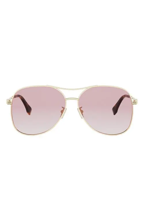 Fendi Graphy 61mm Gradient Pilot Sunglasses
