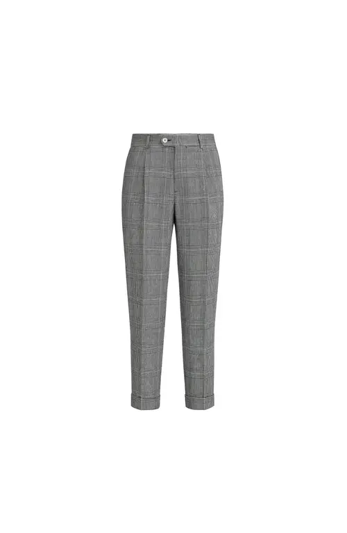 Brunello Cucinelli Prince Of Wales Patterned Trousers - Black
