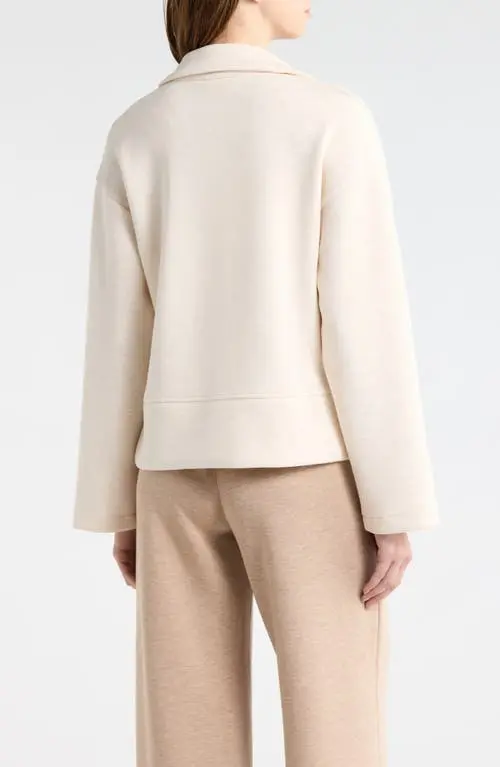 Spanx Airessentials Polo Sweatshirt - Oatmeal Heather
