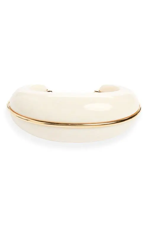 Saint Laurent Dome Cuff Bracelet - Palladium/gold