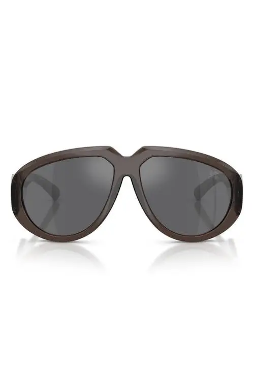 Burberry 58mm Pilot Sunglasses - Grey/grey Mirror Silver