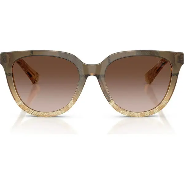 Burberry 53mm Phantos Sunglasses - Check Gradient Beige/brown