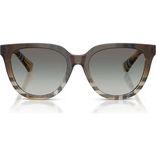 Burberry 53mm Phantos Sunglasses - Check Gradient Sand/grey