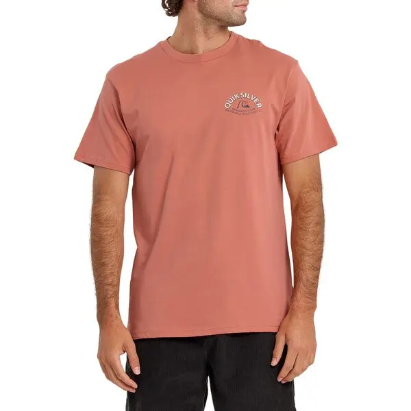 Quiksilver Bubble Arch Cotton Graphic T-shirt - Desert Sand