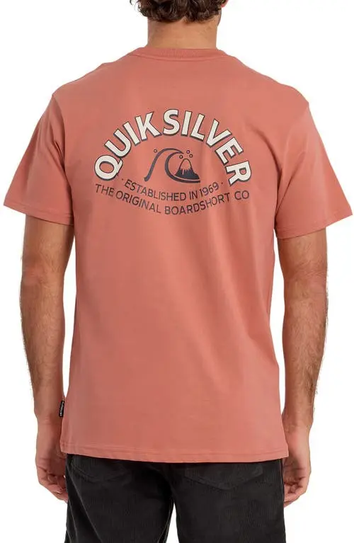 Quiksilver Bubble Arch Cotton Graphic T-shirt - Desert Sand