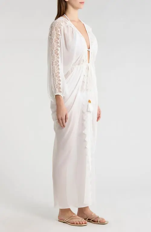 Ramy Brook Bernice Lace Trim Cover-up - White