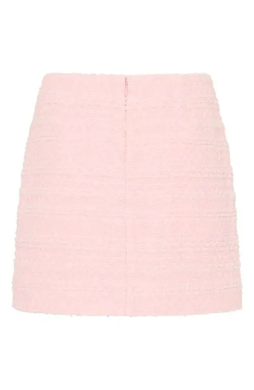 MILLY Briar Tweed Miniskirt - Blush