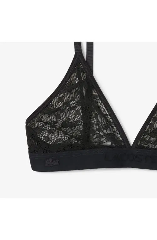 Lacoste Wireless Lace Bra - Black