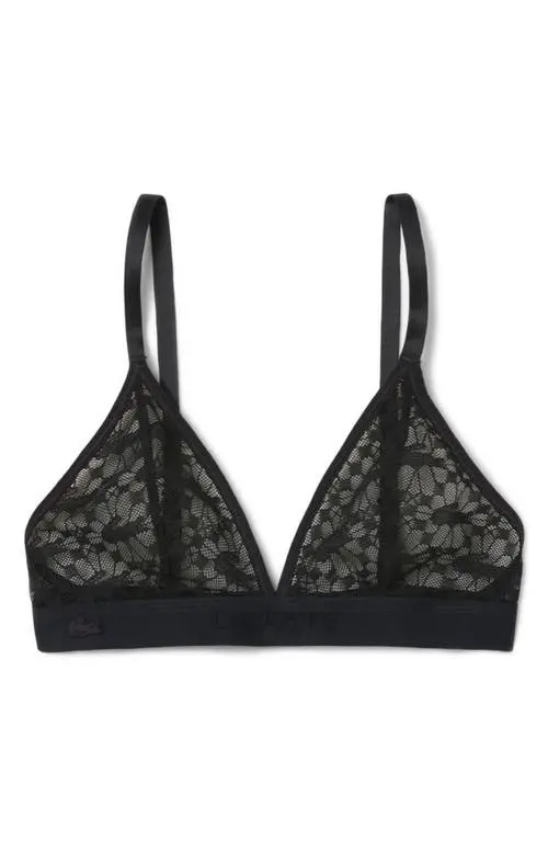 Lacoste Wireless Lace Bra - Black