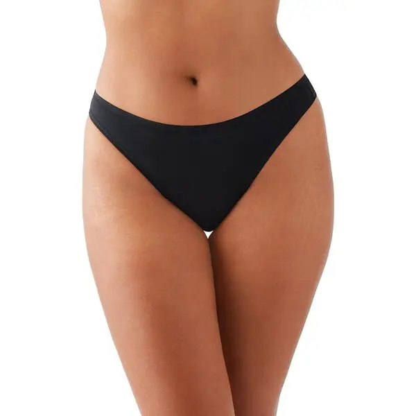 Wacoal Understated Stretch Cotton Thong - Black