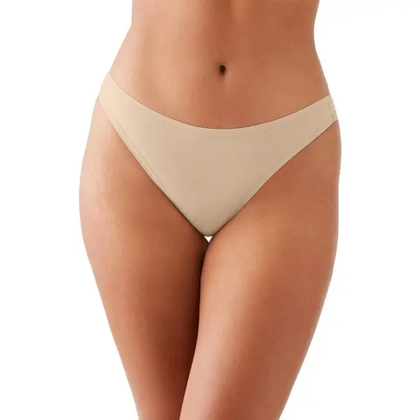 Wacoal Understated Stretch Cotton Thong - Sand