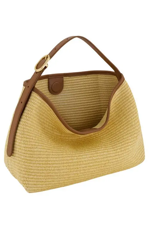 Vince Small Vivian Raffia Hobo Bag