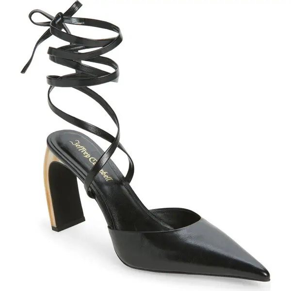 Jeffrey Campbell Accural Ankle Wrap Pumps - Black