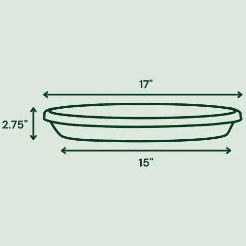 BLOEM Terra 17 Inch Resin Saucer