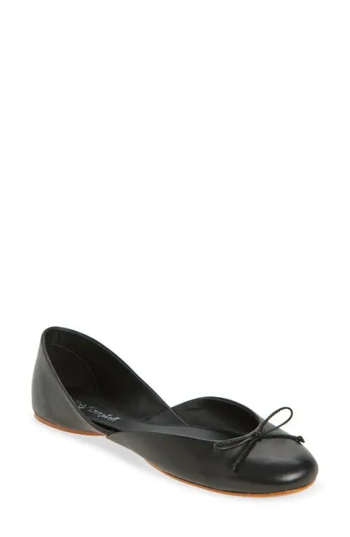 Jeffrey Campbell Leather D'orsay Ballet Flat - Black