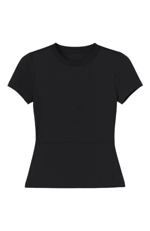 BLVCK Ribbed Performance Top With Built-in Bra - Black