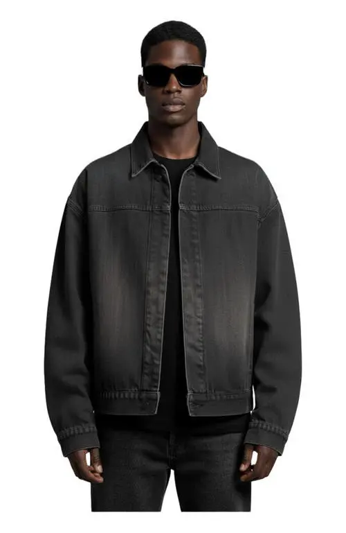 BLVCK Gradient Denim Jacket - Black