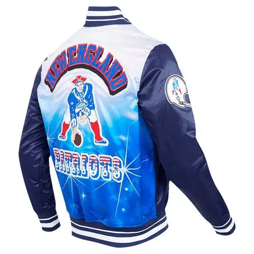 PRO STANDARD New England Patriots Sublimated Satin Full-snap Jacket