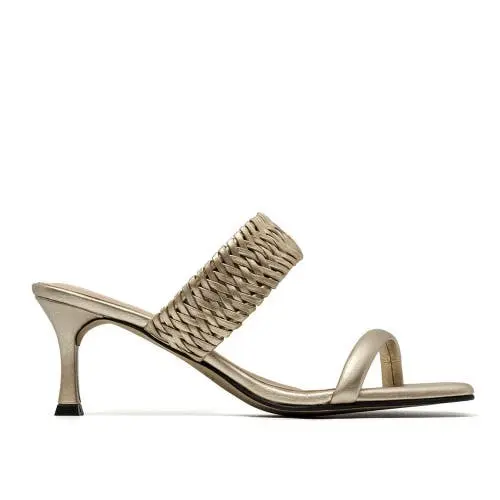 ALTA Etta Leather Sandals - Gold