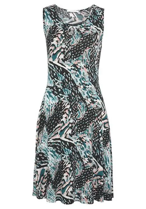 LASCANA Printed Keyhole Dress