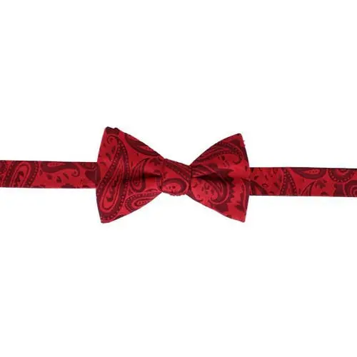 Trafalgar Banbury Paisley Silk Suspenders And Bow Tie Set - Red