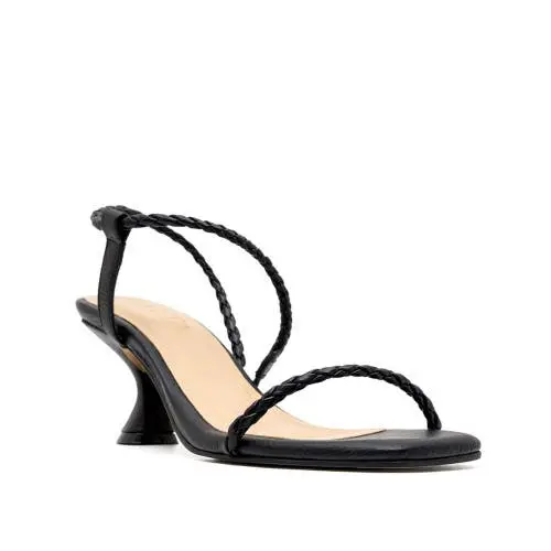 ALTA Dora Braided Leather Sandals - Black