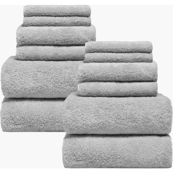ITALIC Ultraplush Australian Cotton Towel Family Set - Light Gray