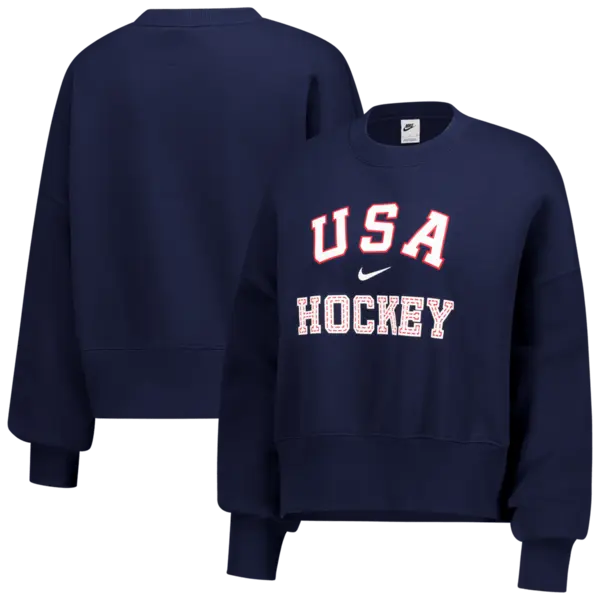 Nike Us Hockey Oversized Phoenix Fleece Sweatshirt - Navy