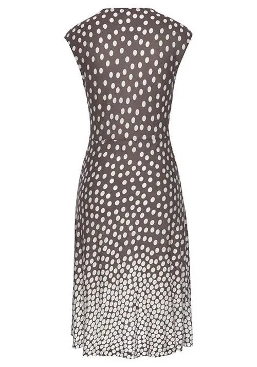 LASCANA Polka Dot V-neck Wrap Dress