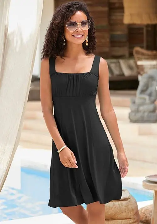 LASCANA Tank Dress With Empire Waist - Bk
