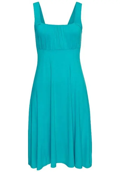 LASCANA Flare Tank A-line Dress - Turquoise