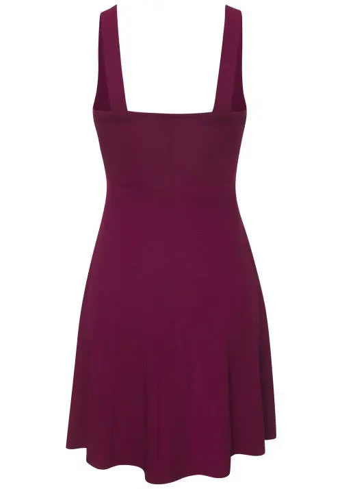 LASCANA Tank Dress With Empire Waist - Wine