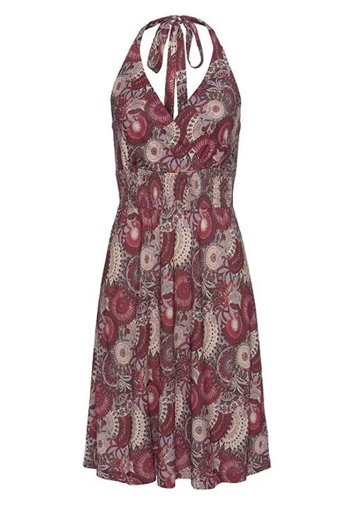 LASCANA Printed Halterneck A-line Dress